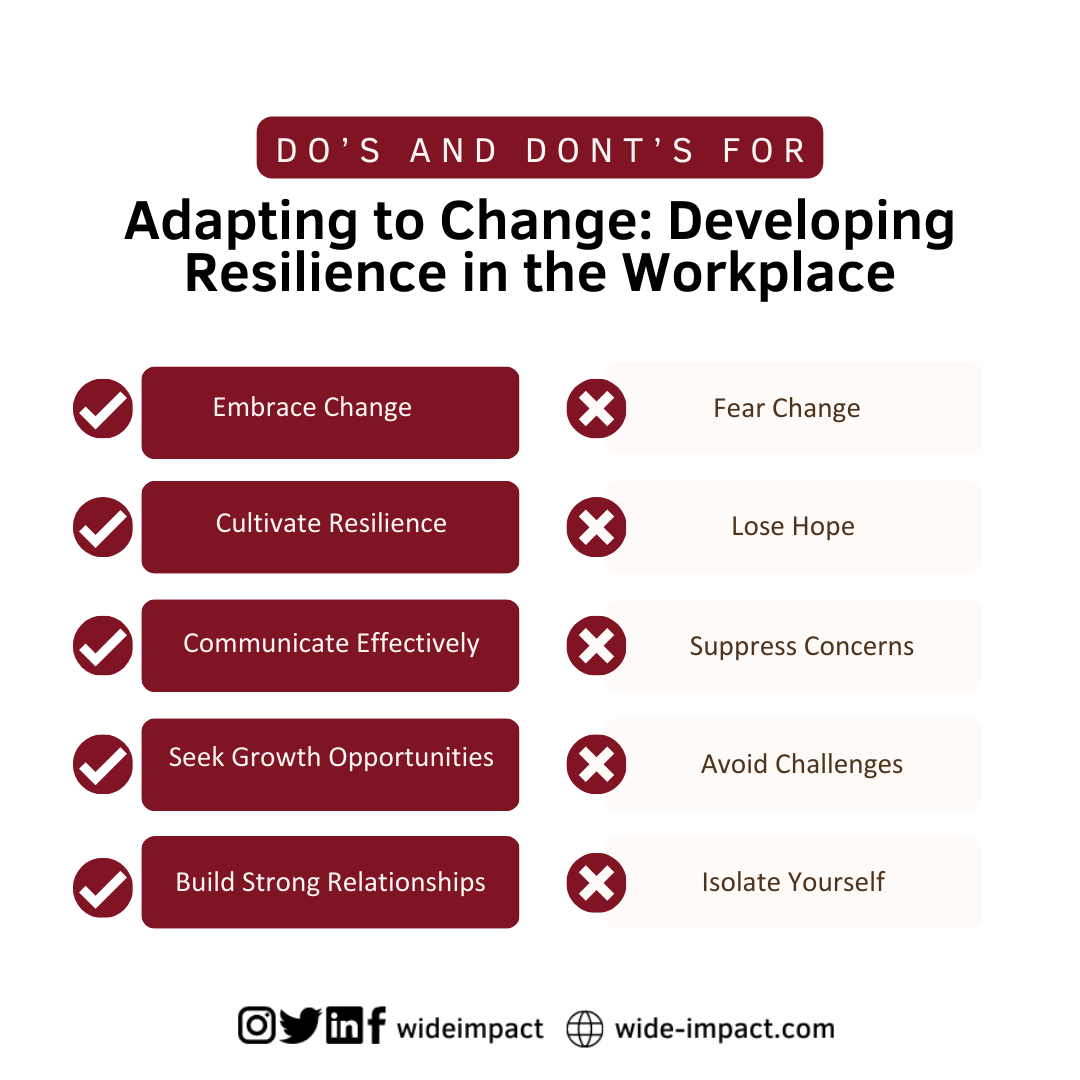 Adapting to Change: Developing Resilience in the Workplace - Wide Impact