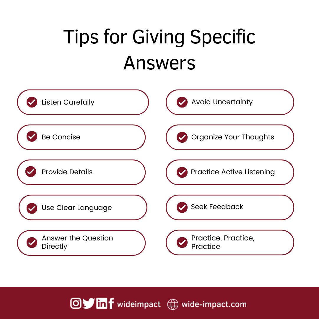 Sharpen Your Answers: The Power of Clear and Specific Responses - Wide ...